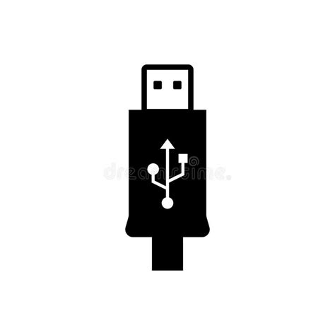 Usb Plug Icon Usb Connector Symbol Data Transfer Computer Usb Drive