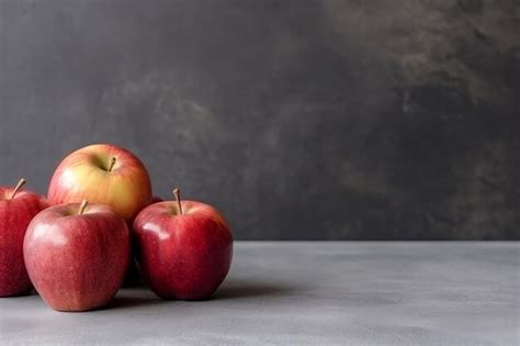 Premium Ai Image A Display Of Apples On A Table Generative Ai