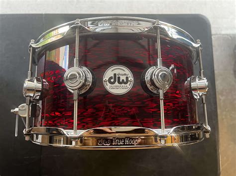Dw 65 X 14 Collectors Series Oak Shell Snare Drum Red Reverb