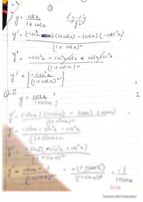 Solution Thomas Calculus Differentiation Derivatives Of Trigonometric