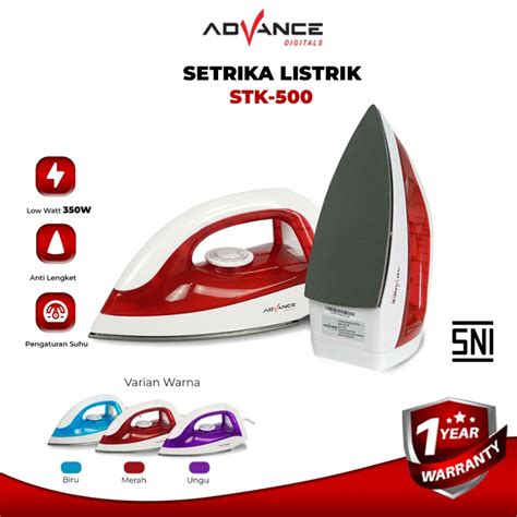 Setrika Listrik Advance Stk 500 Anti Lengket