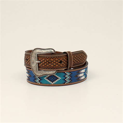 A1038702 Ariat Mens Southwestern Embroidered Belt
