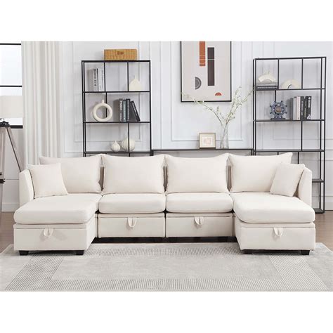 Latitude Run® Modular Sectional Sofa Convertible Sofa Couch With Storage Sleeper Sectional