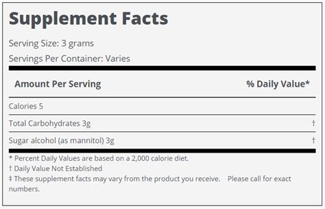 Mannitol Supplement Powder Beamzen