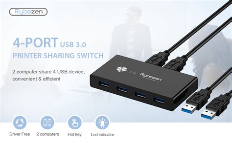 Amazon Com Rybozen USB Switch Selector KVM Switch Adapter Computer Sharing USB Devices