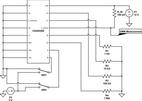 Did I Hook Up This Cd4052 Analog Multiplexer Correctly Electrical