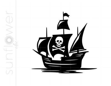 Black Pearl Pirate Ship Drawings