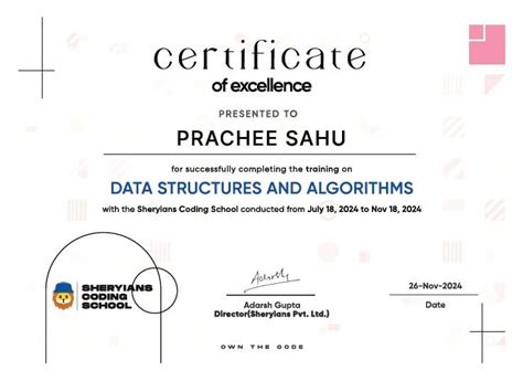 Prachee Sahu On Linkedin Dsa Datastructures Algorithms Techskills Continouslearning