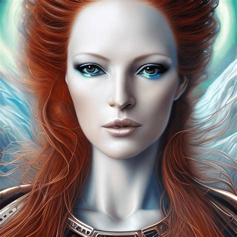 Beautiful Redhead In A Scifi Setting Creative Fabrica