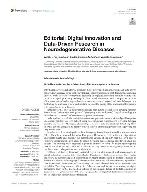 Pdf Editorial Digital Innovation And Data Driven Research In