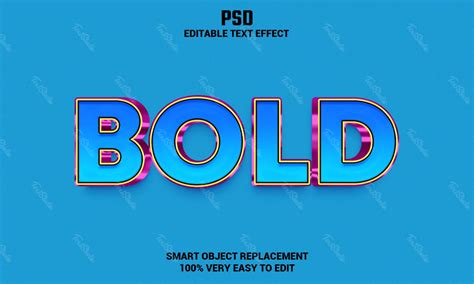 Bold Text Effect Photoshop Premium Psd File