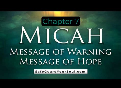 Micah Chapter 7 Podcast Safeguardyoursoul