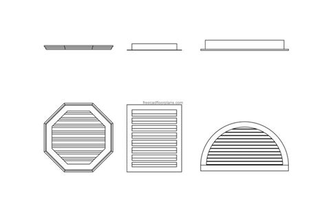 Gable Vent Min Scaled Gable Vents Home Design Plans Cad Drawing