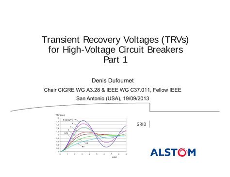 Pdf Transient Recovery Voltages Trvs For High Voltage · Transient Recovery Voltages