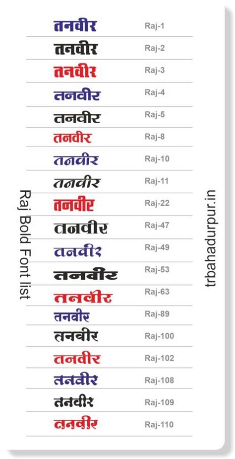 Raj Bold Font Trbahadurpur