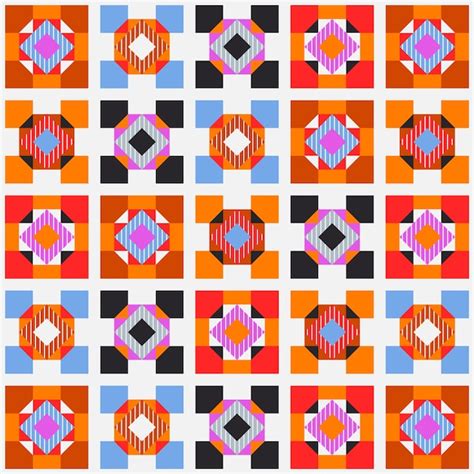 Premium Vector Flat Design Colorful Geometric Pattern