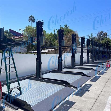 2 Level Car Storage Lift Two Post Hydraulic Double Stacker Mechanical