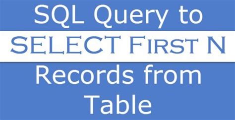 Sql Server Set Rowcount Retrieving Or Limiting The First N Records