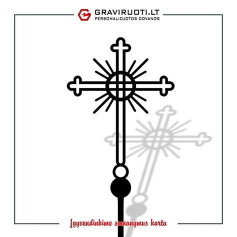 Kryžius Saulutė Spinduliai