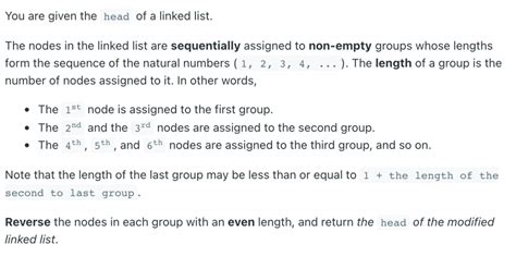 2074 Reverse Nodes In Even Length Groups Kickstart Coding