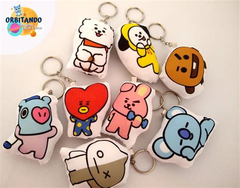 Chaveiros Almofadinha Bts Bt21 brindes E Aniversário Elo7