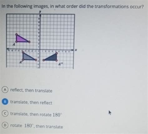 solved in the following images in what order did the transformations