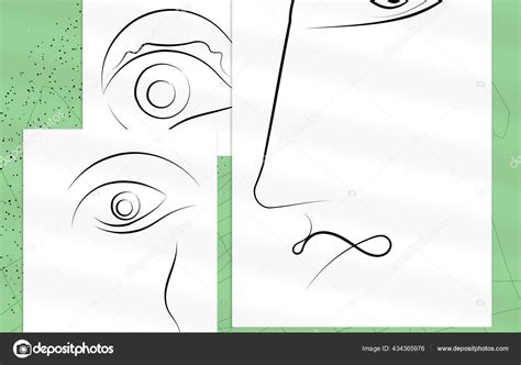 Contemporary Abstract Man Face Continuous One Line Drawing Modern Wall