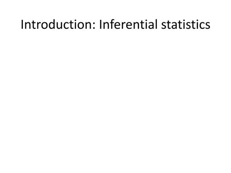 Inferential Statistics Pptx