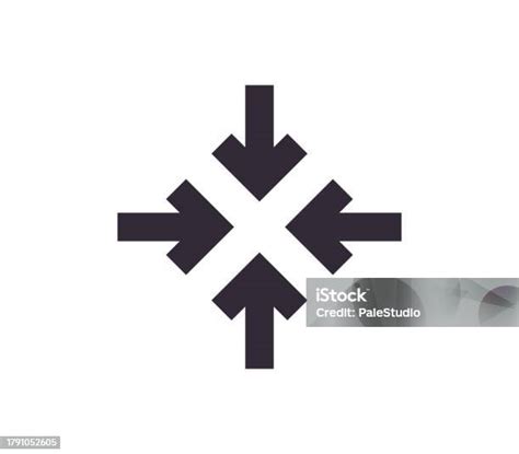 Scaling Symbol And Sizing Arrow Icon Simple Outline Stock Illustration