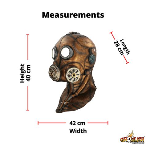 Smoke Gas Bronce Latex Mask Ghoulish Productions