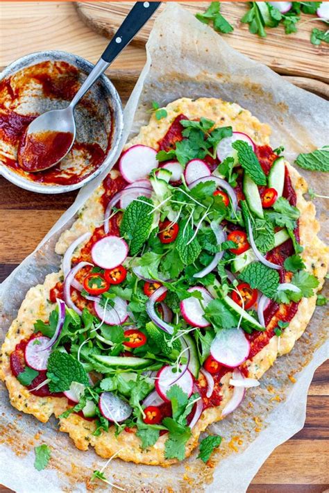 Keto Chicken Crust Pizza Asian Fusion Style
