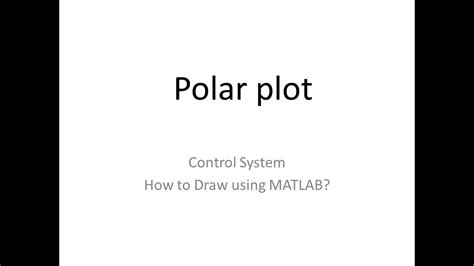 Polar Plot Using Matlab Youtube