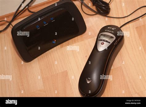 BT Home Hub Router And Phone Stock Photo Alamy