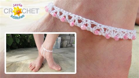 Beachy Beaded Anklet Crochet Pattern And Tutorial Youtube