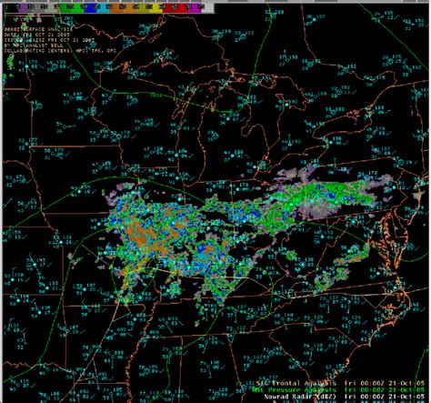Mslp And Front Analysis And Metars With Composite Radar For 0000 Utc 21 Download Scientific