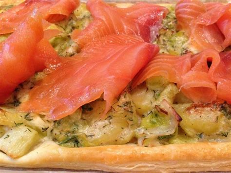 Leek Potato And Smoked Salmon Tart Caroline Barty