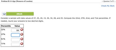 Solved Problem 02 14 Algo Measures Of Location Question 3