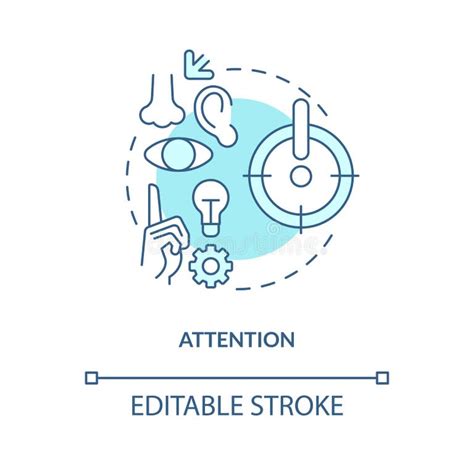 Pay Attention On Ideas Concept Turquoise Icon Stock Vector