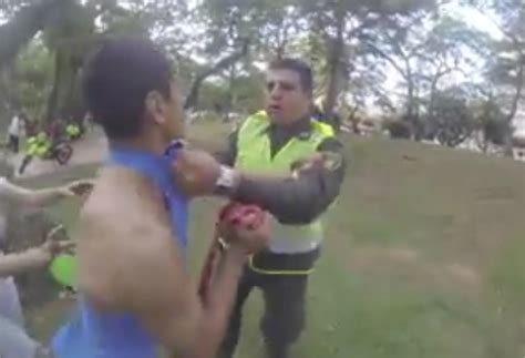 VIDEO Agresión de policía en Bucaramanga contra deportistas