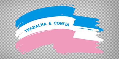 브러쉬 스트로크에서 에스피리토 산토의 깃발 브라질의 에스피리토 산토 플래그는 웹 사이트 디자인 응용 프로그램 Ui에 대한 투명 한 배경에 흔들 브라질 스톡 벡터 Eps10