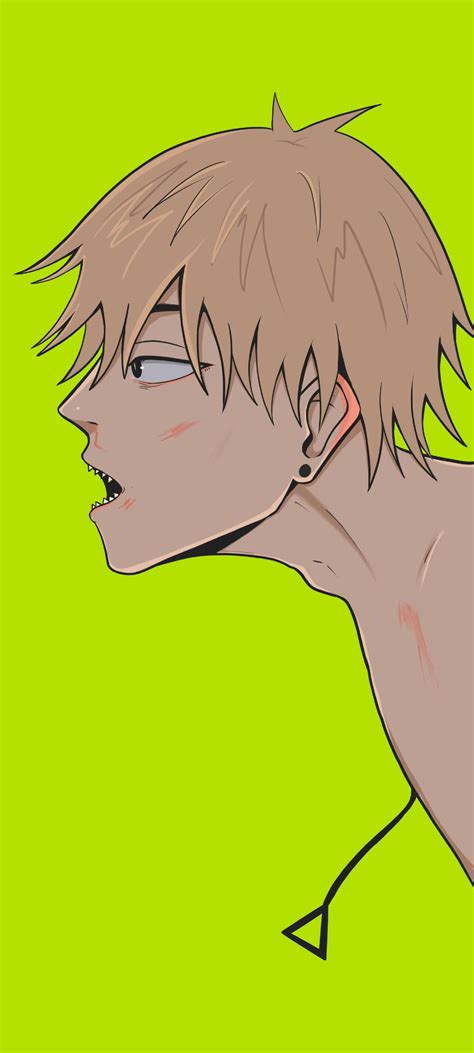 Just Wanna Share This Simple Denji Art I Made Lockscreen For Phones