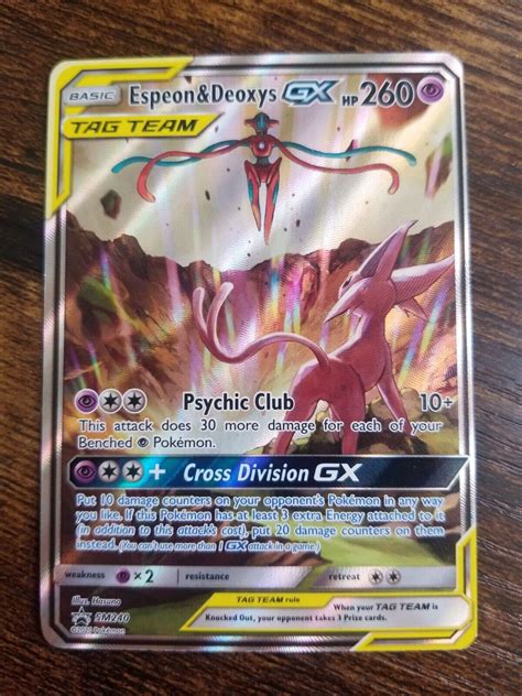 Mavin Espeon Deoxys GX SM240 Alternate Art Promo Pokemon NM