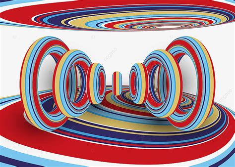 입체 다채로운 여러 가지 빛깔의 원형 원 배경 화려한 반지 입체 배경 일러스트 및 사진 무료 다운로드 Pngtree