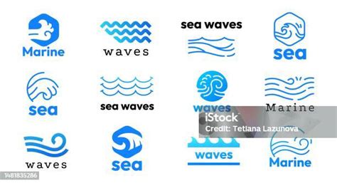 Signes De Vagues Deau Élégant Style Plat De Silhouette De Vague De