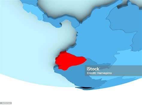 파란 지도에 빨간색으로 에콰도르 0명에 대한 스톡 사진 및 기타 이미지 0명 3차원 형태 국가 지리적 지역 Istock
