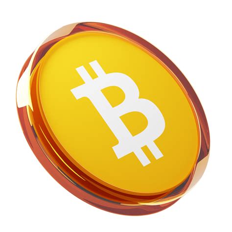 Bitcoin BTC Glass Crypto Coin 3D Illustration 24092703 PNG
