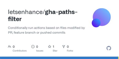 Github Letsenhancegha Paths Filter Conditionally Run Actions Based