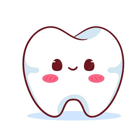 Premium Vector Cute Tooth Smiling Cartoon Vector Character Education
