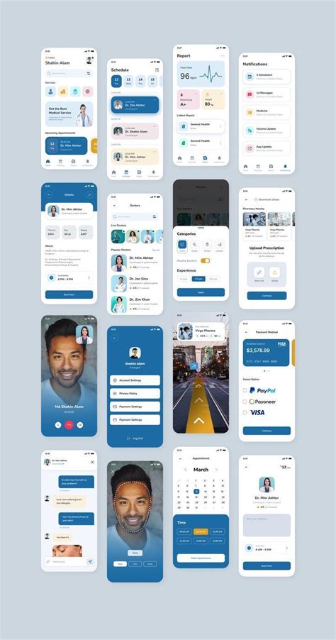Nafa Medical App Ui Kit Figma Ios Health App Design Mobile App Design Inspiration Medical App