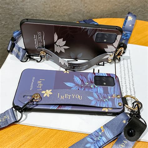 适用于三星a71手机壳a51 4g背带斜跨sm A515f腕带支架galaxya71浮雕斜跨3星a71中国风3星a51全包sanxinga51虎窝淘